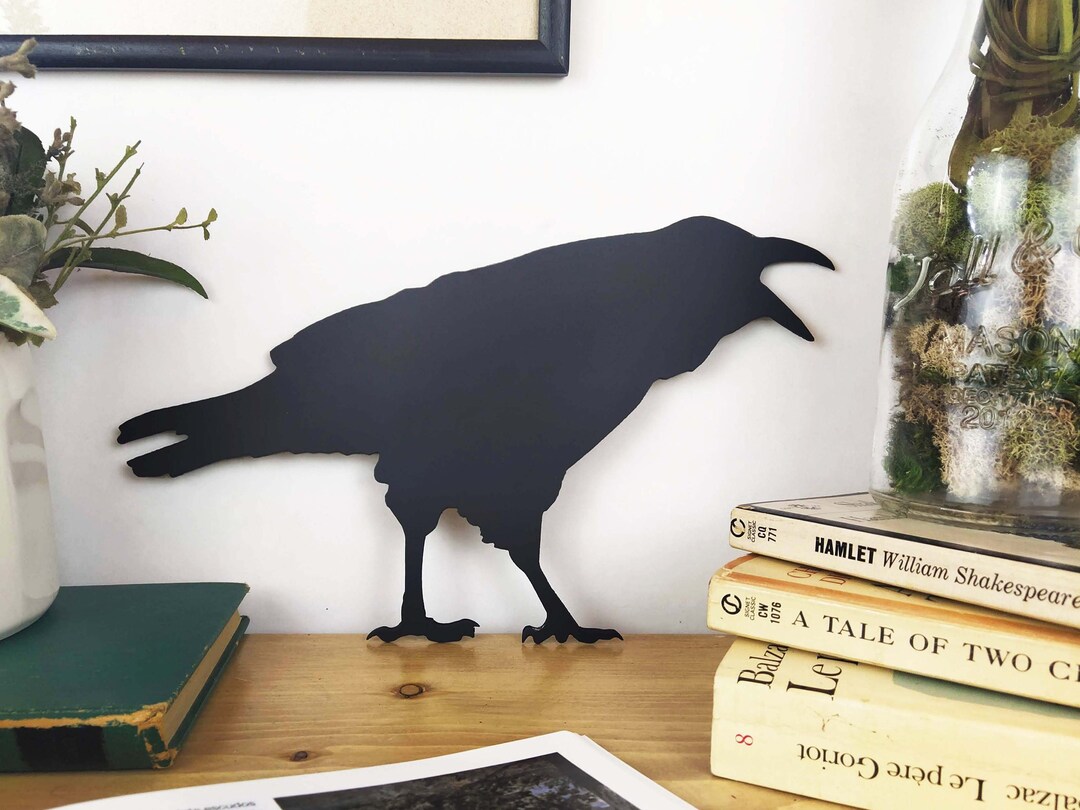 Crow Metal Wall Art Raven Metal Sign Raven Miniature Crow - Etsy