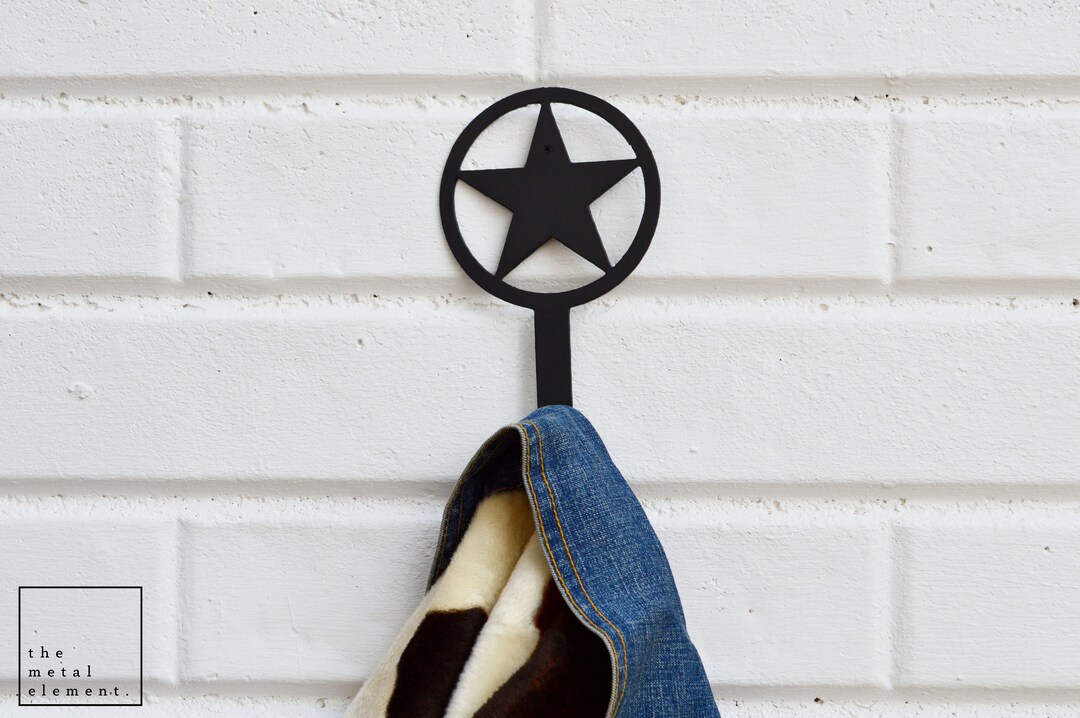 Star Wall Hook, Star Metal Wall Art, Star Hooks, Star Wall Decor ...