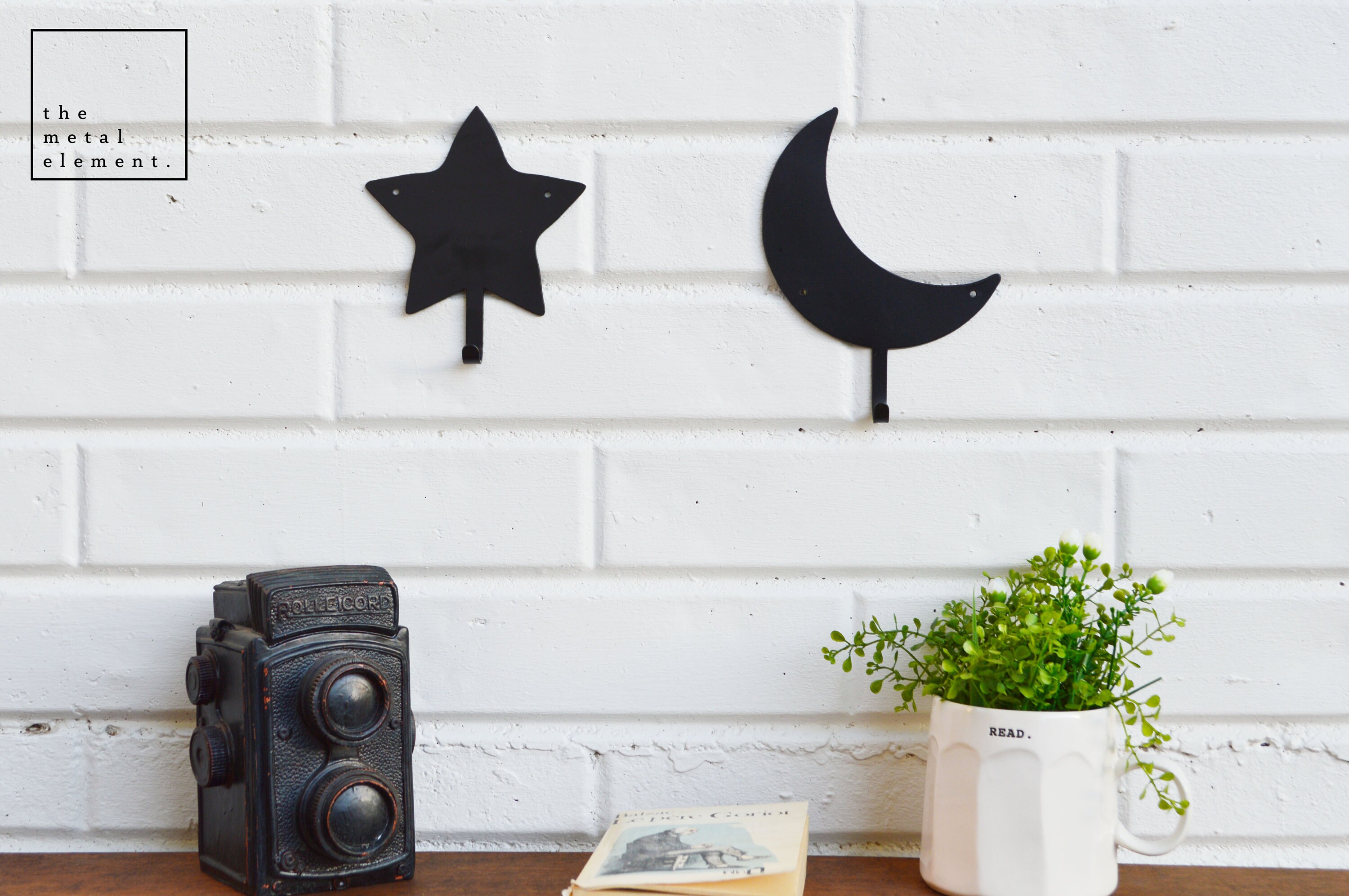 Moon & Star Hooks for Wall Moon Decor for Nursery Moon Art - Etsy