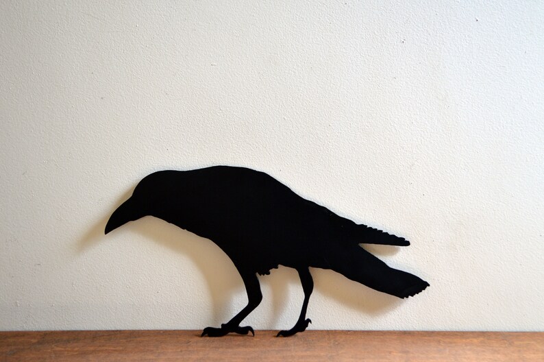 Crow Raven Metal Bird Wall Art Decor/Crow Metal Sign | Etsy