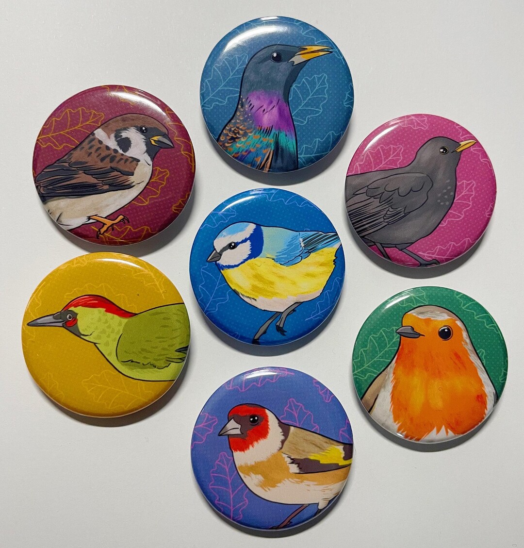 British Birds Badge Set - Etsy