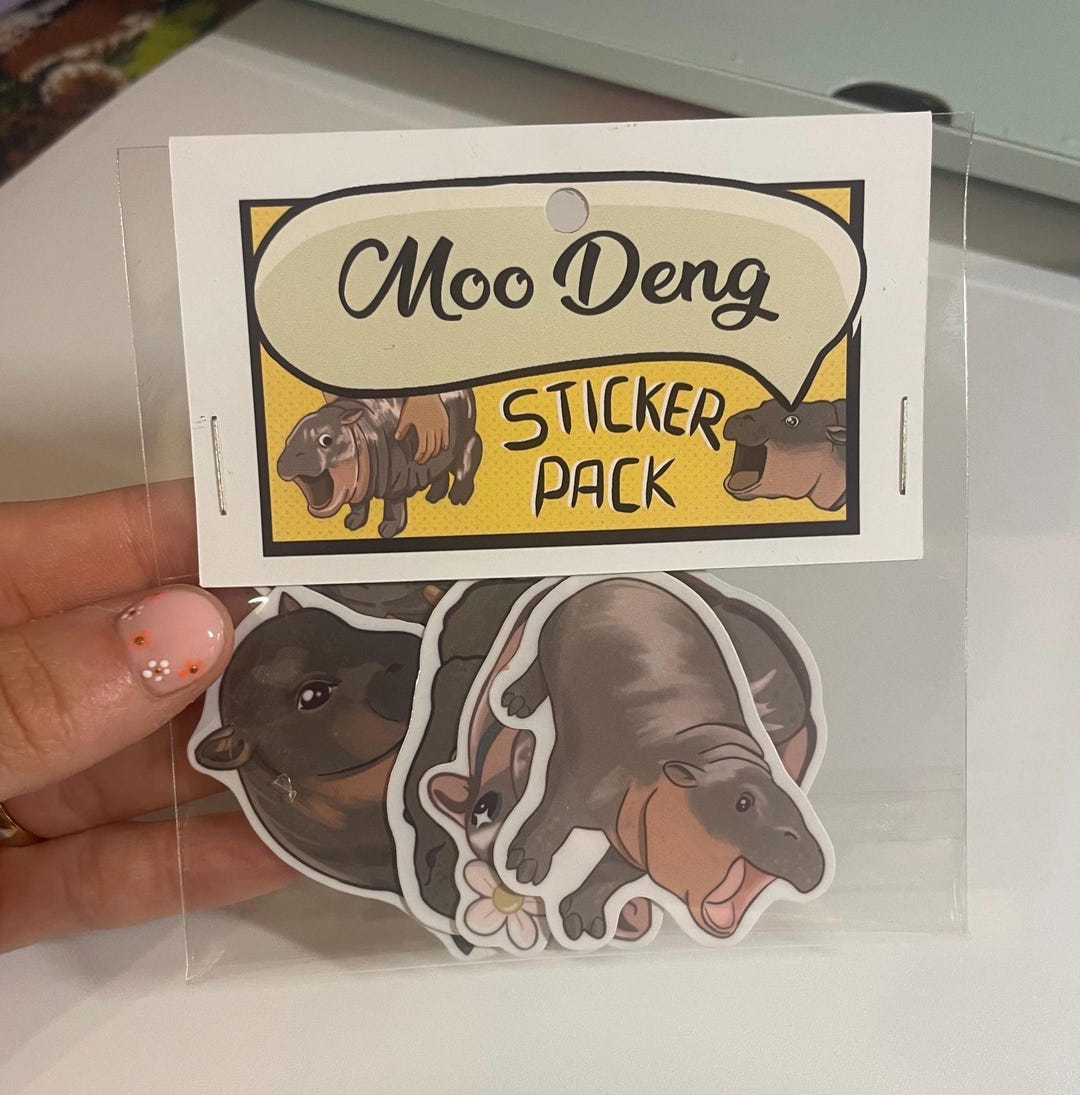 Moo Deng Stickers - Etsy