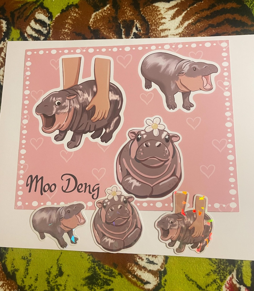 Moo Deng Print & Stickers - Etsy