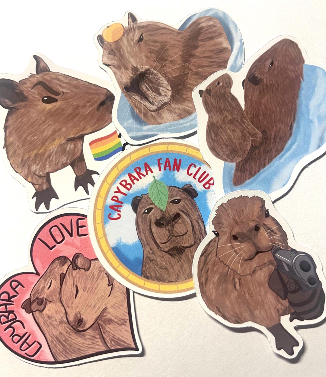 Capybara Fan Club Sticker Pack - Etsy
