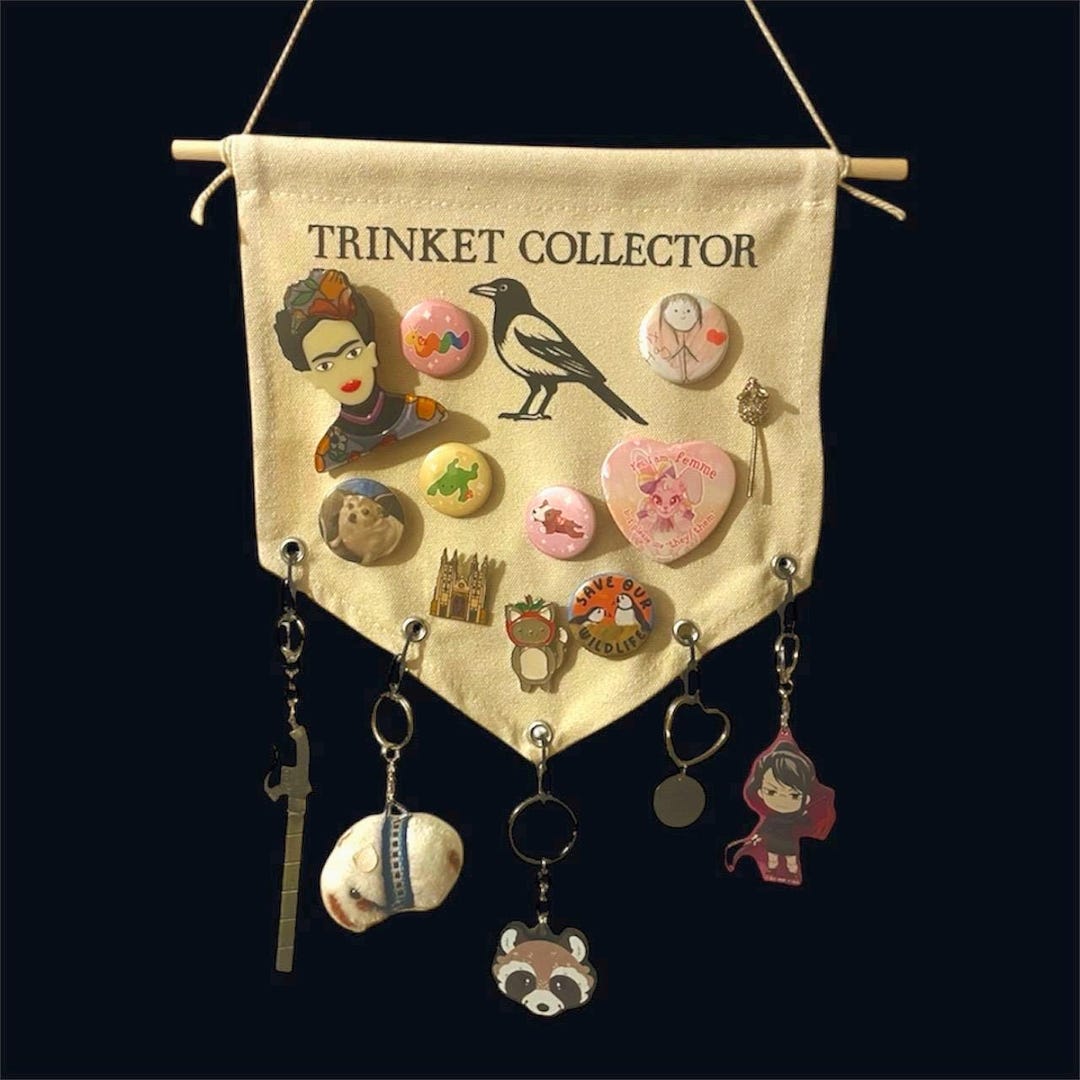 Pin & Keyring Display Flag Trinket Collector - Etsy