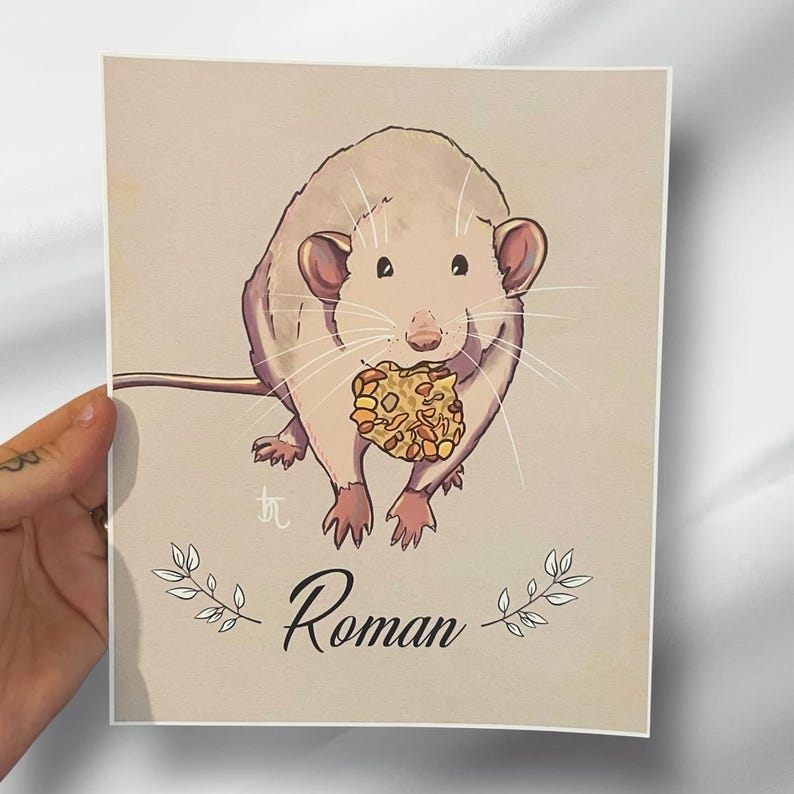 Custom Rat Pet Portrait (digital) - Etsy
