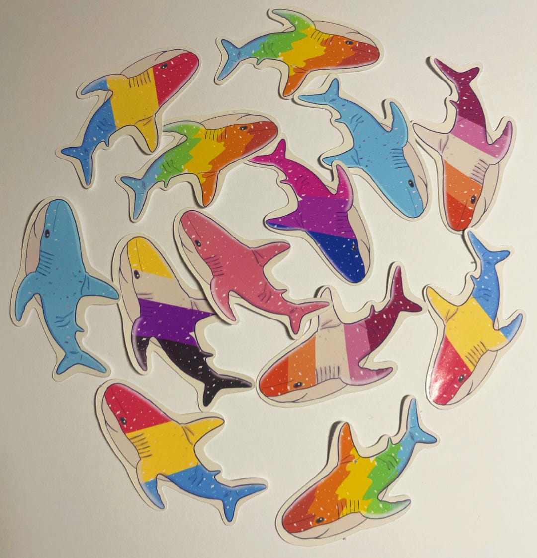 Pride Blahaj Sticker - Etsy UK