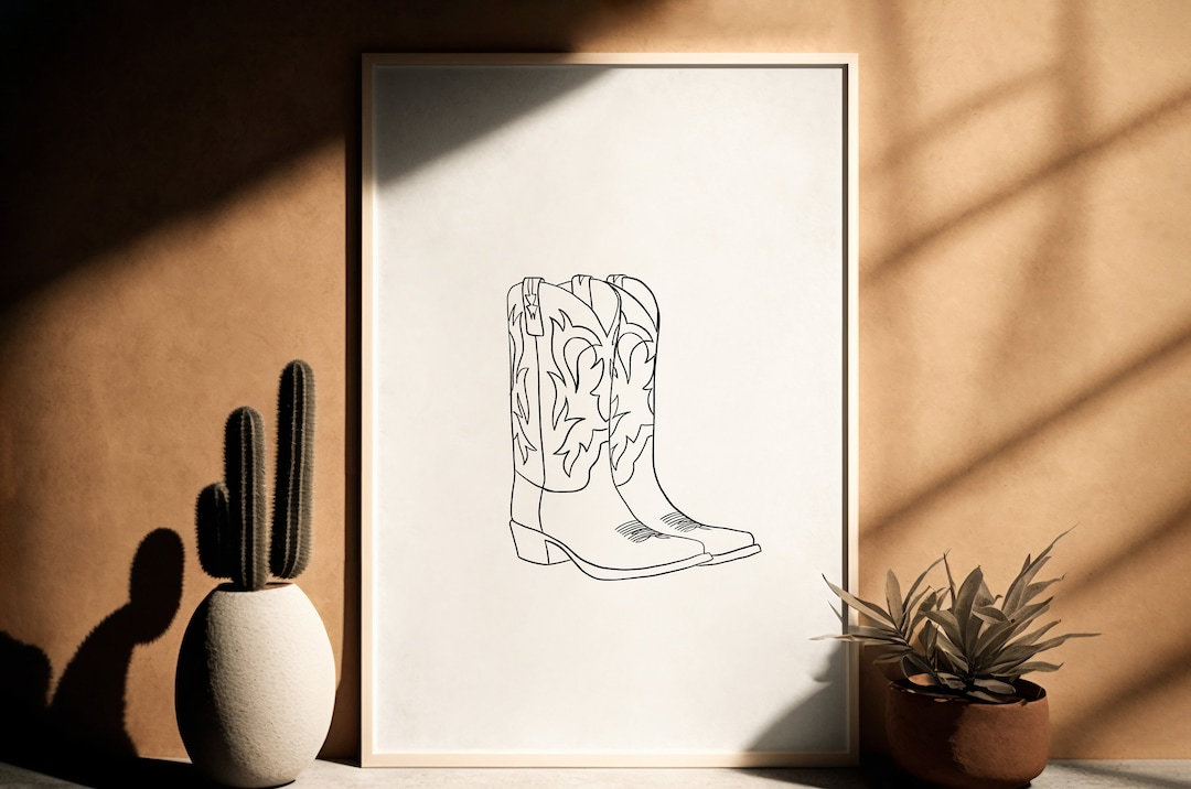 Cowboy Boots Digital Print | Western Wall Art | Digital Download - Etsy
