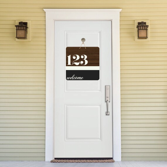 Home Décor Wreaths & Door Hangers Custom House Number Door Hanger Door ...