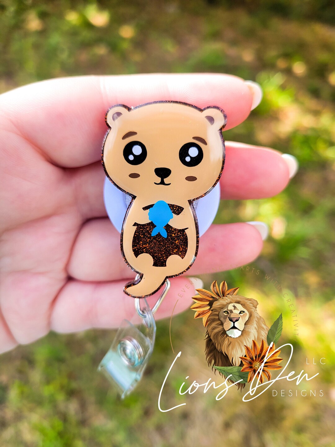 Baby Otter Interchangeable Badge Reel - Etsy