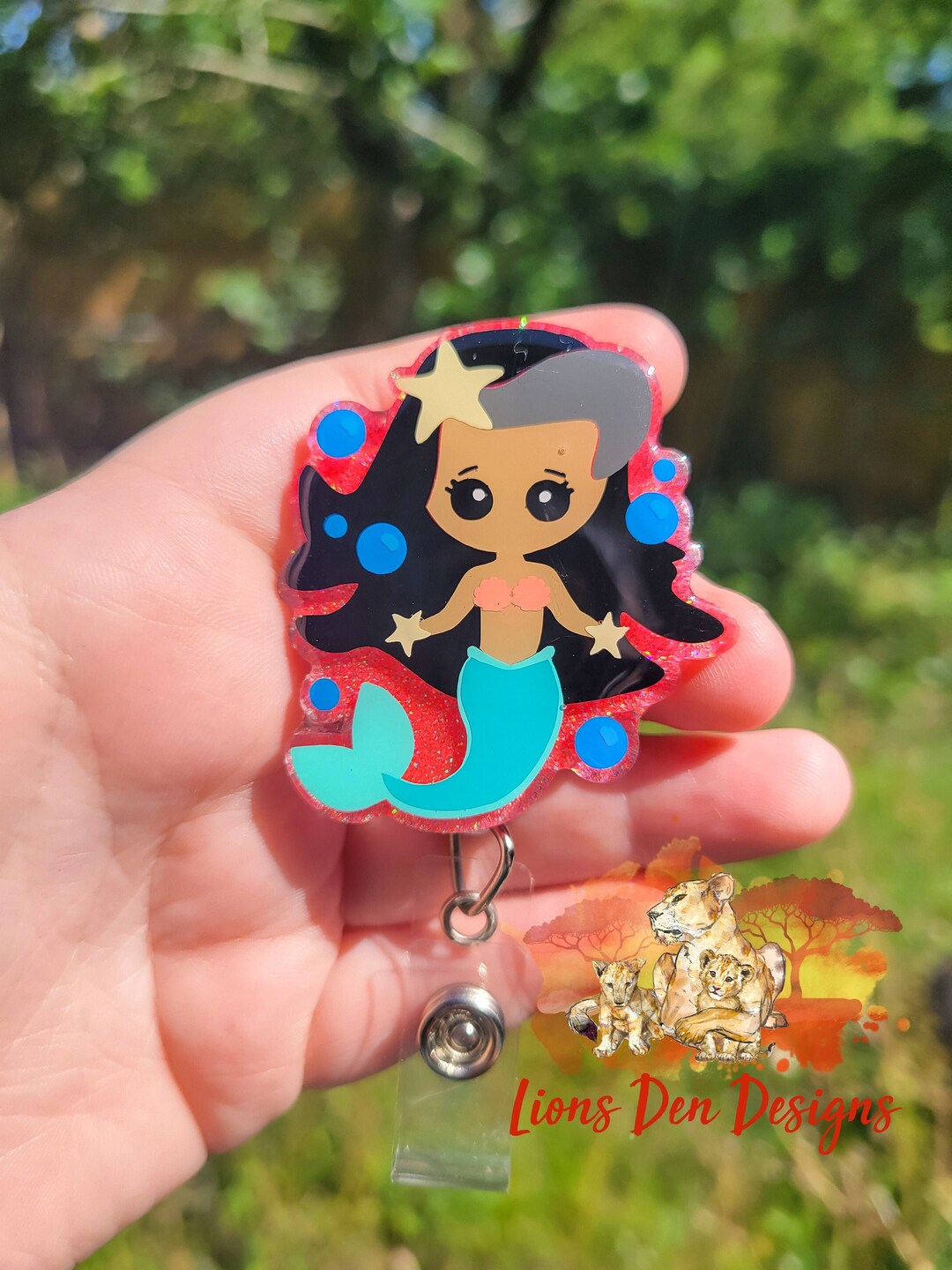 Mermaid Interchangeable Badge Reel - Etsy