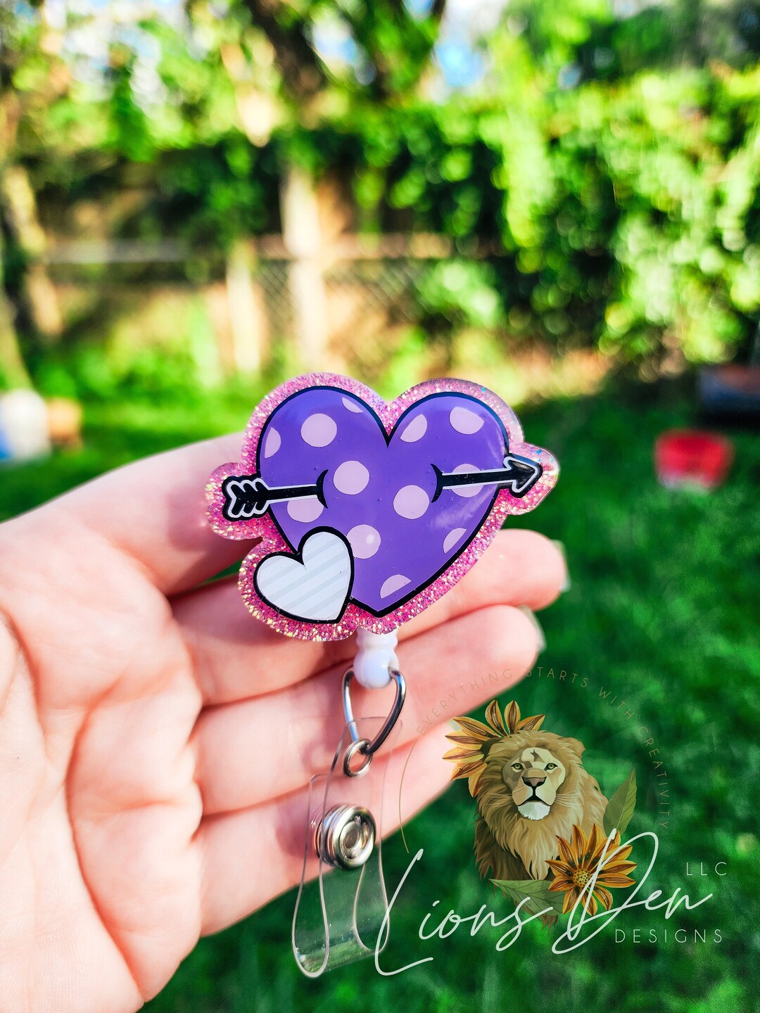 Heart Arrow Interchangeable Badge Reel - Etsy