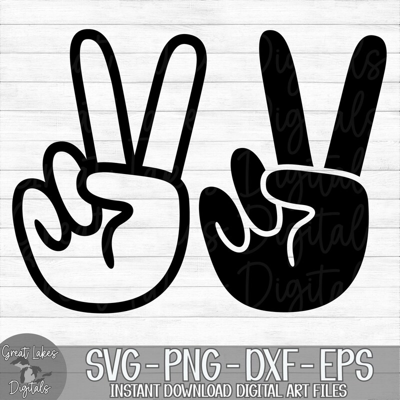 Peace Hand Sign - Etsy