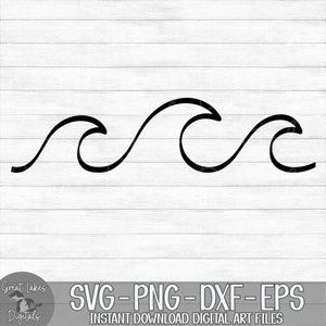 Waves Instant Digital Download Svg, Png, Dxf, and Eps Files Included ...