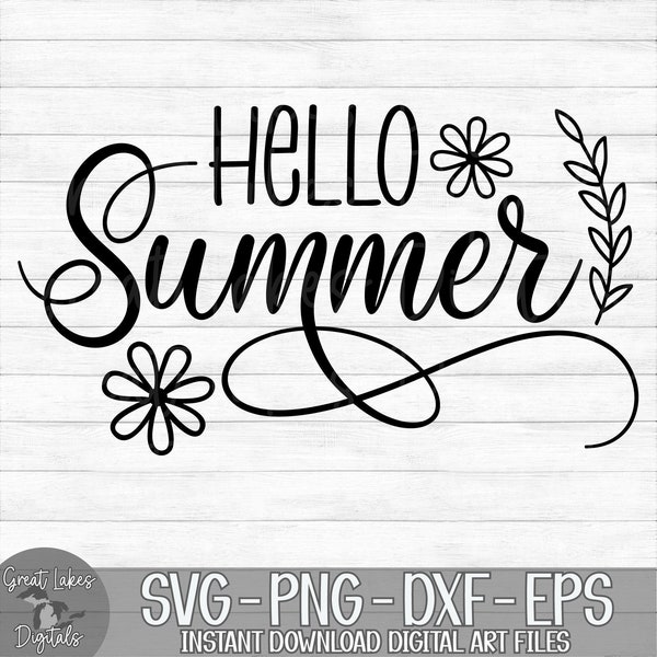 Hello Summer Svg - Etsy