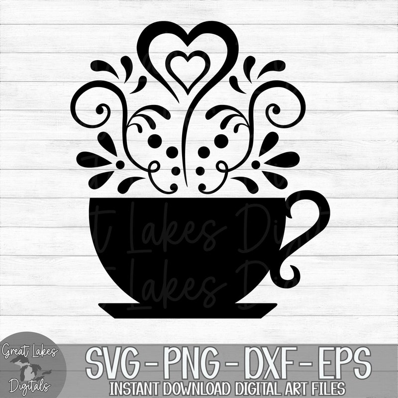 Tea Cup Svg File - Etsy