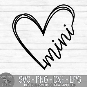 Mini Heart - Instant Digital Download - Svg, Png, Dxf, and Eps Files ...