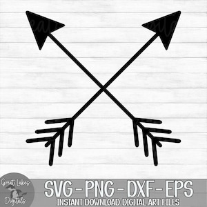 Crossed Arrows - Instant Digital Download - Svg, Png, Dxf, and Eps ...