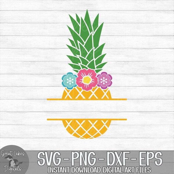 Pineapple With Split Svg - Etsy