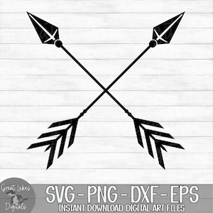 Crossed Arrows - Instant Digital Download - Svg, Png, Dxf, and Eps ...