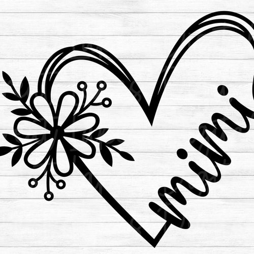 Mimi Heart Svg Png Jpg Dxf Mother's Day Svg Mimi Svg - Etsy