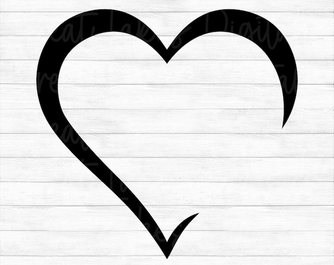 Heart - Instant Digital Download - Svg, Png, Dxf, and Eps Files ...