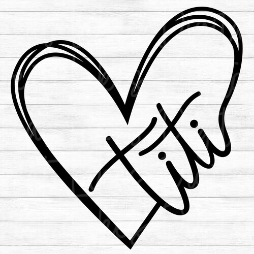 Titi Heart Instant Digital Download Svg Png Dxf and Eps - Etsy