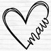 Maw Heart - Instant Digital Download - Svg, Png, Dxf, and Eps Files ...