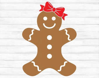 Girl Gingerbread Svg - Etsy UK