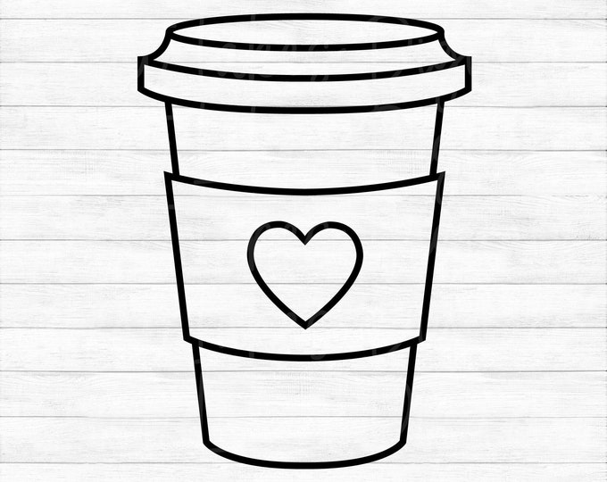 Coffee Cup - Instant Digital Download - Svg, Png, Dxf, and Eps Files ...