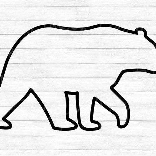 Bear Outline Instant Digital Download Svg Png Dxf and - Etsy