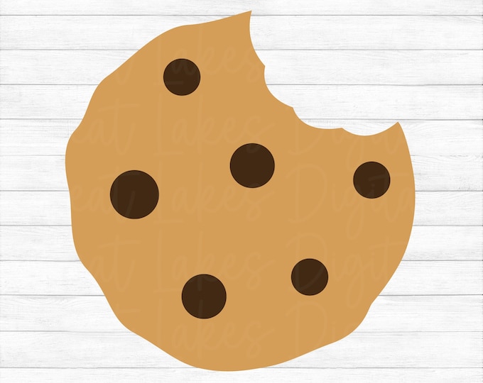 Chocolate Chip Cookie SVG and PNG Files - Etsy Canada