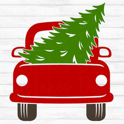 Merry Christmas Truck & Tree Instant Digital Download Svg - Etsy