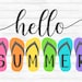 Hello Summer Sandals Flip Flops Instant Digital Download - Etsy