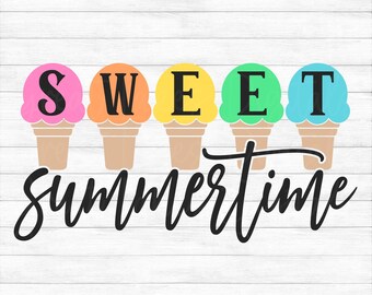 Sweet Summertime Ice Cream Cones Instant Digital Download - Etsy