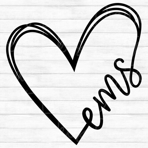 EMT Heart Instant Digital Download Svg Png Dxf and Eps - Etsy