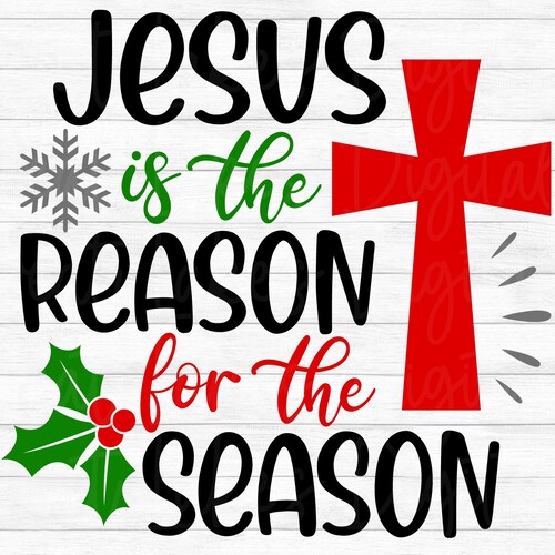 Christmas Card Printable Jesus is the Reason for the Season - Etsy