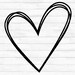 Hand Drawn Heart Doodle Heart Scribble Heart Instant - Etsy