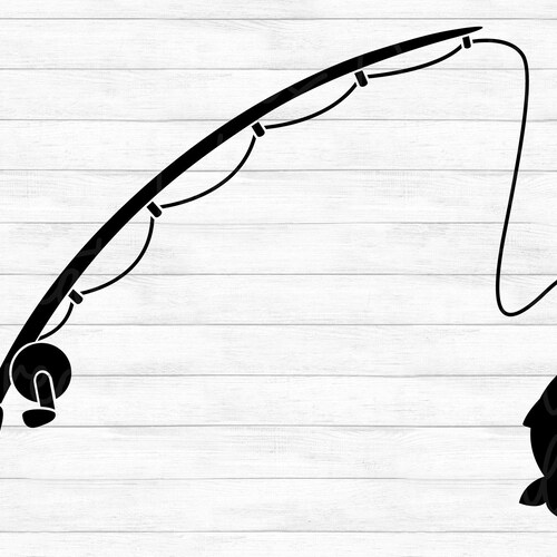 Fishing Pole Instant Digital Download Svg Png Dxf and - Etsy