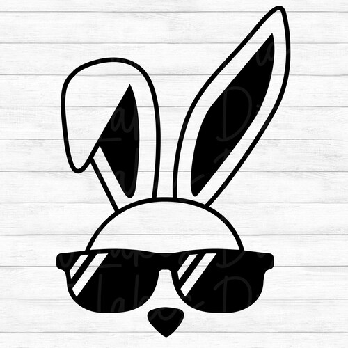 Easter Bunny With Sunglasses Instant Digital Download Svg - Etsy