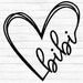 Bibi Heart Instant Digital Download Svg Png Dxf and Eps - Etsy