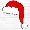 Red Glitter Santa Hat SVG and PNG, Christmas Layered Cut File (digital ...