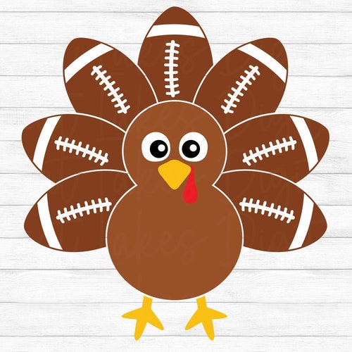 Thanksgiving Football Turkey SVG Bundle Instant Digital - Etsy
