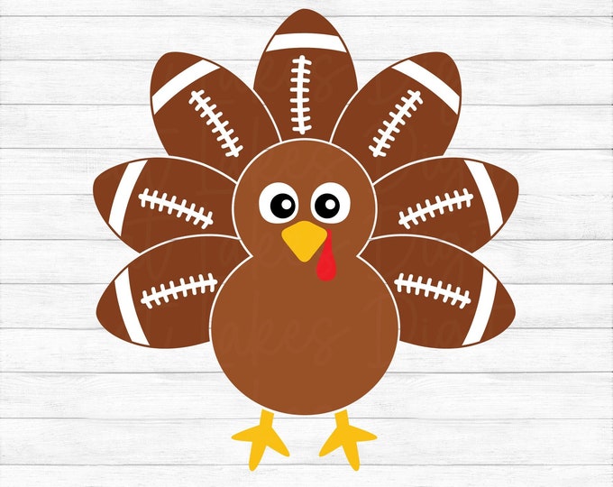 Thanksgiving Football Turkey Instant Digital Download Svg, Png, Dxf ...