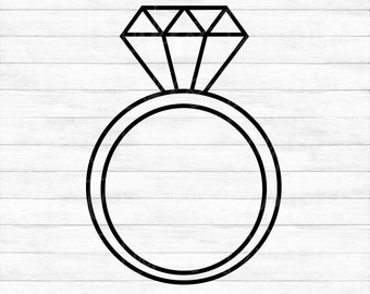 Instant SVG/DXF/PNG Engagement Diamond Ring Wedding Svg - Etsy