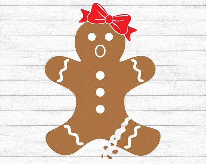 Broken Gingerbread Girl Instant Digital Download Svg, Png, Dxf, and Eps ...