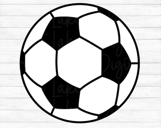 Soccer Ball Instant Digital Download Svg, Png, Dxf, and Eps Files ...
