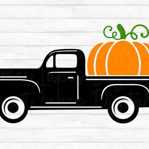 Pumpkin Truck SVG Fall Thanksgiving Harvest Vintage Svg Dxf - Etsy