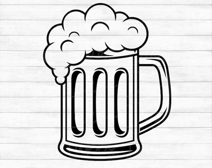 Beer Mug - Instant Digital Download - Svg, Png, Dxf, and Eps Files ...
