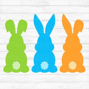 Easter Bunnies - Instant Digital Download - Svg, Png, Dxf, and Eps ...